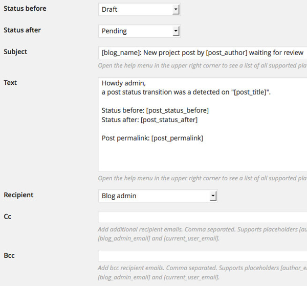 Send Email To Admin When Post Status Is Changed In WordPress